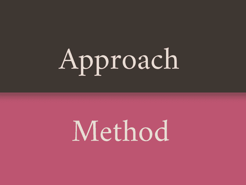 Approach vs Method